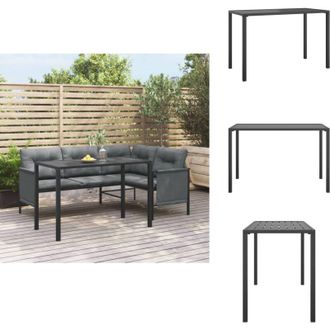 vidaXL Table &agrave; manger de jardin anthracite 110x54x70 cm acier - Table &Agrave; Manger Jardin - Table Ext&eacute;rieure - Mobilier De Jardin - Salon De Jardin - Table En