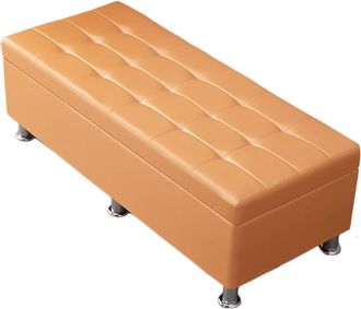 Generic Schuhbank Mit Aufbewahrungsbank Aus PU-Leder - 100 X 40 X 50 cm, Multifunktionaler Schuhwechsel-Organizer, for Fußstütze Im Wohnzimmer, Schlafzimmer, 