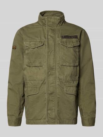 Superdry Military Jacket mit Pattentaschen und Label-Patches