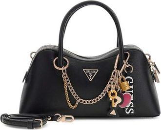 Guess sac à main sac à épaule bandoulière Davina Satchel Black noir