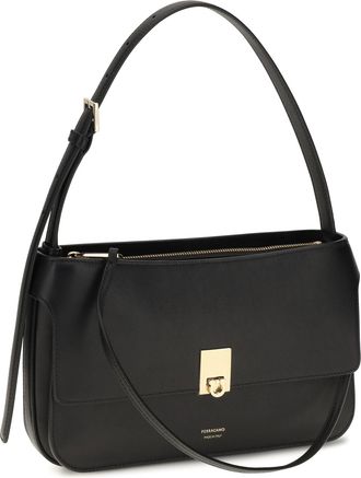 Ferragamo Mini Cara Shoulder Bag - Black