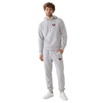 True Religion Hoodie zum &Uuml;berziehen f&uuml;r Herren (Grau meliert)