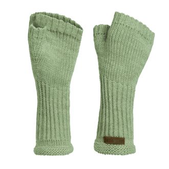 Knit Factory Cleo Handstulpen - Sage Green - One Size