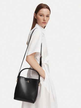 Calvin Klein Handtasche Calvin Klein Ck Bucket With Strap LV04F3174G Schwarz