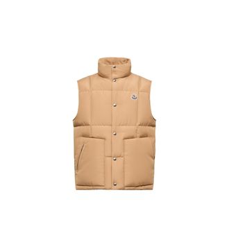 Moncler Moncler Brumelune Short Down Vest, Men, Beige, Size: 0
