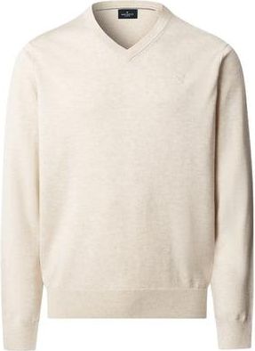 Hackett Pull col V en coton et soie