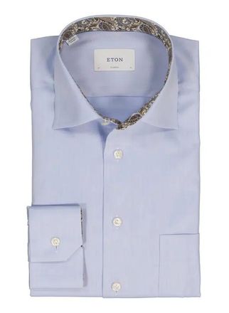Eton Herren Hemd blau Kent