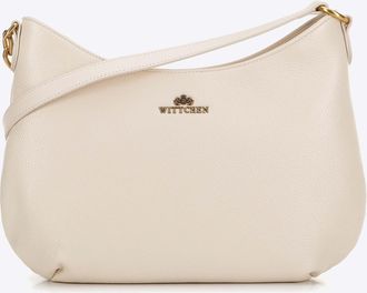 Wittchen Damen-Schultertasche aus Leder mit Kette, Creme, Naturleder