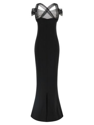 Nensi Dojaka Draped Padded Cup Dress - Black