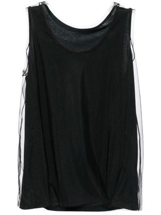 JNBY haut à détails en résille - Noir