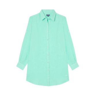 Vilebrequin Leinenhemdkleid Uni - - Dresses - Damen - Gr&uuml;n - S
