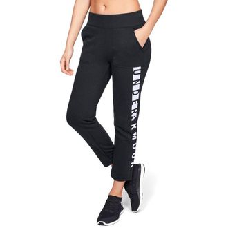 Under Armour Damen Damen Hose Rival Fleece Hose, Black/Black/White, LG, 1317858-001004