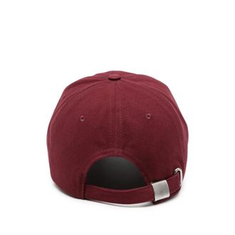Anine Bing A-12-12678 Embroidered Logo Baseball Cap - Red