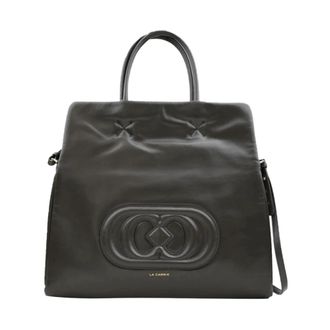 La Carrie Graue Leder Umh&auml;ngetasche - - Bags - Damen - Grau - ONE SIZE