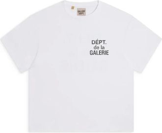 Gallery Dept. Homme, Tops, Blanc, Taille: L Tee Français Blanc Classique Modernisé Coupe Large T-shirt en Coton