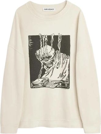 Our Legacy Homme, Sweatshirts et sweats &agrave; capuche, Beige, Taille: M Slack SweaT-shirt