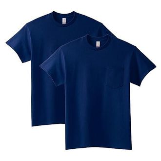 Gildan Ultra Cotton T-Shirt with Pocket, Style G2300, 2-Pack Chemise, Bleu Marine, 3XL (Lot de 2) Homme
