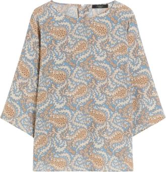 Max Mara Femme, Blouses et Chemises, Bleu, Taille: 42 FR Wkdginnico Blouse