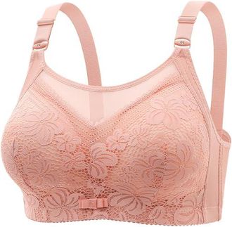 Generic Bustiers pour femme - Bretelles r&eacute;glables - Couverture compl&egrave;te - Soutien-gorge confortable sans armatures - Soutien-gorge sans armatures, Rose, 48