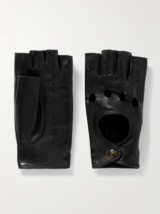 Valentino Garavani Vlogo Fingerlose Handschuhe Aus Leder - Schwarz