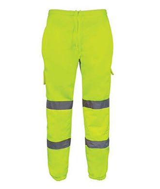 Atomic Workwear Pantalon de jogging haute visibilit&eacute; pour homme avec poches cargo et genoux r&eacute;sistantes &agrave; leau | Pantalon de jogging de s&eacute;curit&eacute; haute visibi
