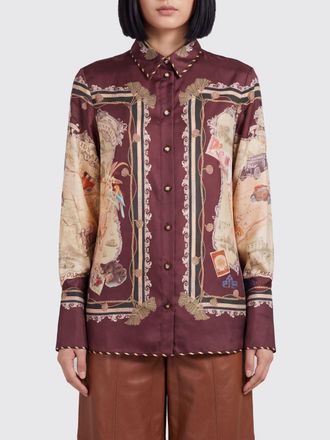 Zimmermann Chemise Valiant en soie &agrave; imprim&eacute; carte g&eacute;ographique