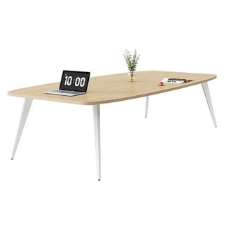 Generic Konferenztisch, großer ovaler Konferenztisch 160 cm (63 Zoll) für 6 Personen, moderner Besprechungsraum- und Sitzungssaal-Möbelstil, stilvoller Schulu