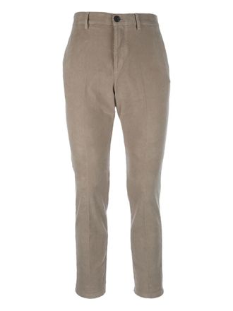 Cruna pantalon en velours côtelé à boutonnière - Gris