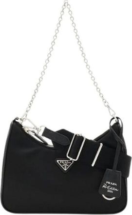 Prada Sac bandouli&egrave;re vintage en nylon pr&eacute;-appr&eacute;ci&eacute; - Femme - Pre-owned - Noir - Taille: ONE Size