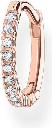 Thomas Sabo Thomas Sabo Damen Ohrring Einzel Creole weiße Steine 925 Sterling Silber CR659-416-14