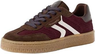 Tamaris 1-23723-44/402 Chaussures Basses &agrave; Lacets en Cuir Lisse pour Femme en Beige, Merlot Comb, 36 EU