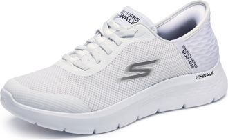 Skechers Herren Free Slip-ins: Go Walk Flex Hands Up Sneaker, White Textile/Synthetic, 42 EU