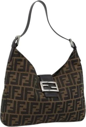 Fendi Pre-owned Sac bandouli&egrave;re en toile Zucca - Femme - Pre-owned - Brun - Taille: ONE Size