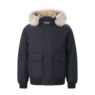 Woolrich Bomberjacke mit abnehmbarer Kapuze - - Jackets - Herren - Blau - M