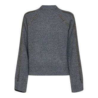 Kaos Kaos - Si1Nt051-0012 Pull &agrave; col rond - Femme - Pulls - Gris - Taille: 40 FR