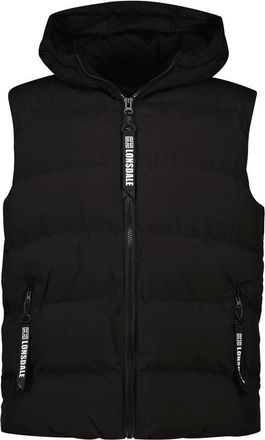 Lonsdale Herren Weste mit Kapuze normale Passform TATTYMOYLE Black/White S, 117518