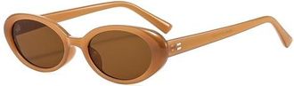 Generic Lunettes De Soleil &Agrave; Petite Monture For Hommes Et Femmes, For Sports Plein Air Ville(Brown)