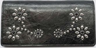 HTC Portefeuille en cuir de vachette avec broderies
