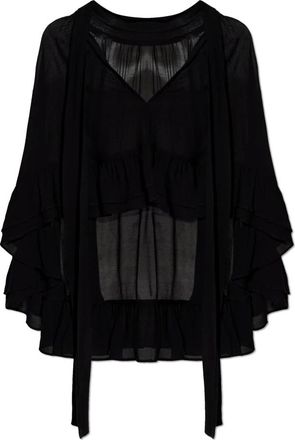 By Malene Birger Femme, Vestes, Noir, Taille: ONE Size Cedi Cape