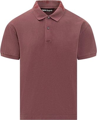 Palm Angels Homme, Tops, Rouge, Taille: L Polo en piqu&eacute; de coton