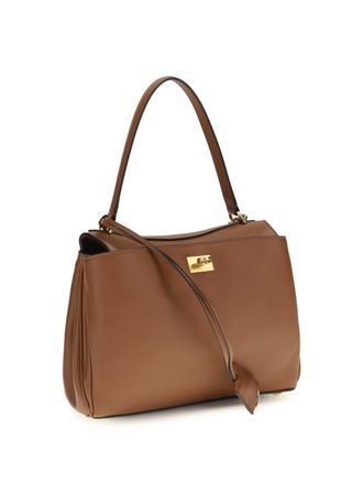 Balenciaga Womens Rodeo Shoulder Bag New Tan Calf Leather Bos Taurus