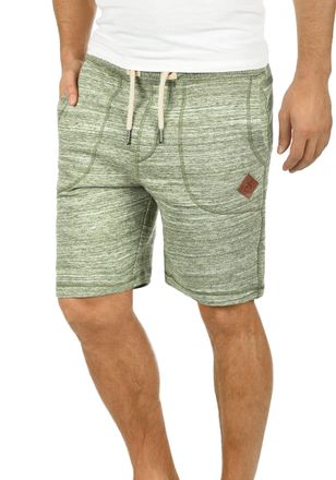 Solid SDAris Herren Sweatshorts Kurze Hose Jogginghose mit Melierung Kordel Eingrifftaschen Baumwollmischung Regular fit, Größe:XL, Farbe:Ivy Green (3797)
