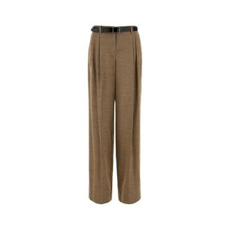 Dolce & Gabbana Femme, Pantalons, Brun, Taille: 38 FR Pantalone