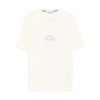Stone Island Homme, Tops, Beige, Taille: 3XL T-Shirt V0093