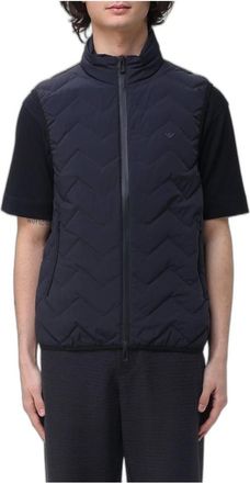 Emporio Armani Gilet matelass&eacute; &agrave; chevrons - Homme - Vestes - Bleu - Taille: M