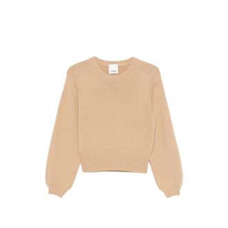 Allude Ribbed-trim Long-sleeve Sweater