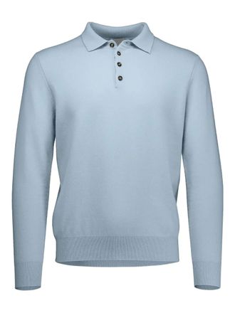 Allude Poloshirt aus Kaschmir - Blau