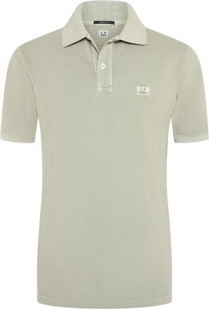C.P. Company Garment Dyed gef&auml;rbtes Poloshirt mit Logo-Stickerei in
