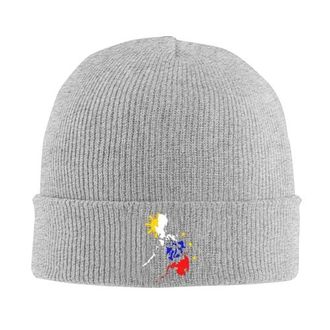 Generic Carte des Philippines Unisex Bonnet De Trawler Souple Bonnets Tricoté Coupe-Vent Bonnet De Pêcheur pour Sport Randonnée Course À Pied