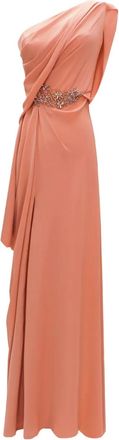 Gemy Maalouf one-shoulder draped maxi dress - Orange